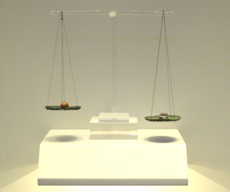 Reconstructed scale (pans are original) | The Israel Museum, Jerusalem