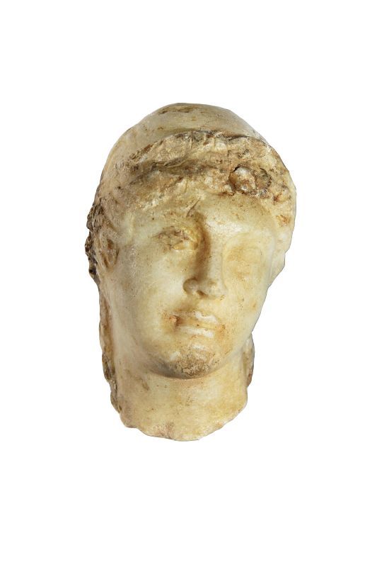 Head of Athena wearing a helmet with sea horses | The Israel Museum ...