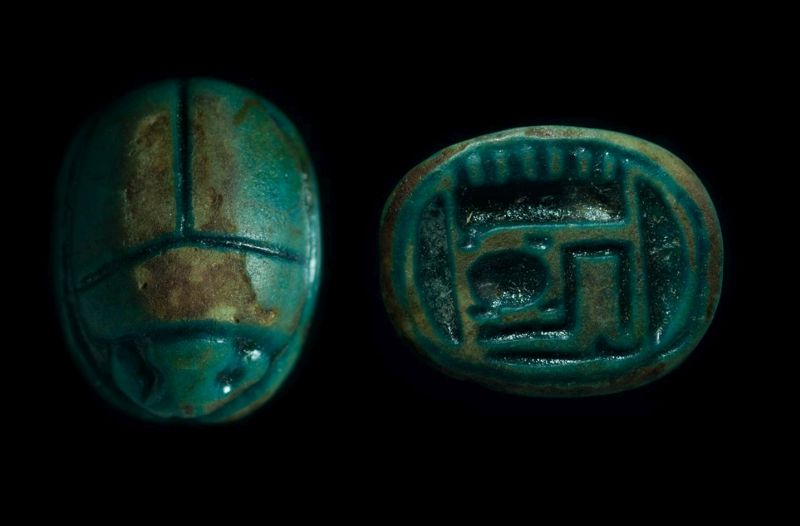 Scarab inscribed with the royal epithet "Chosen of Amun-Re" | The ...