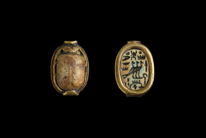 Royal-name scarab of Thutmose III with the epithets "ruler ...