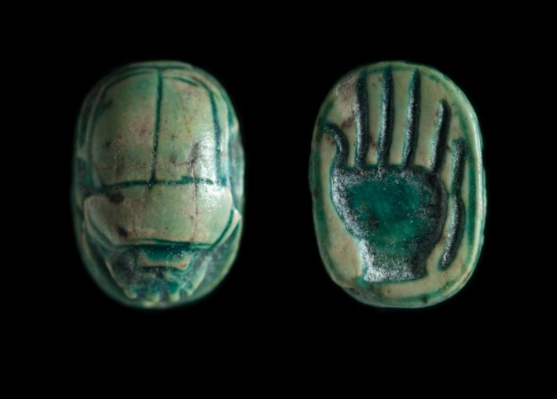 Scarab depicting a hand in hollowed-out engraving | The Israel Museum ...