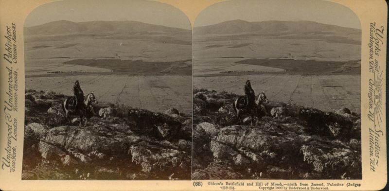 Gideon's Battlefield and Hill of Moreh – North from Jezreel, Palestine ...