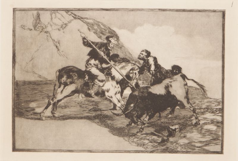 The Way in Which the Ancient Spaniards Hunted Bulls on Horseback in the ...