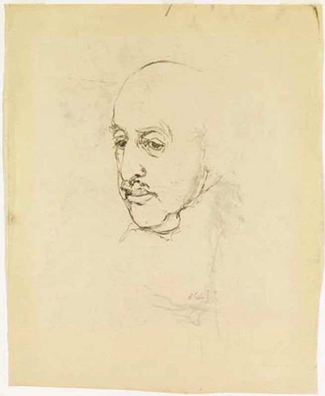 Portrait Sketch of Dr. Ticho | The Israel Museum, Jerusalem